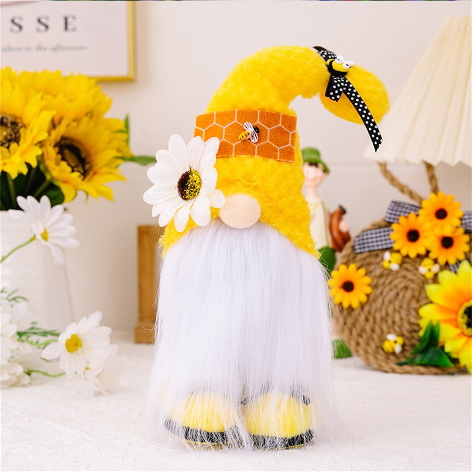 Momihoom Bumble Bee Gnomes Plush Yellow Scandinavian Tomte Elf Stuffed ...