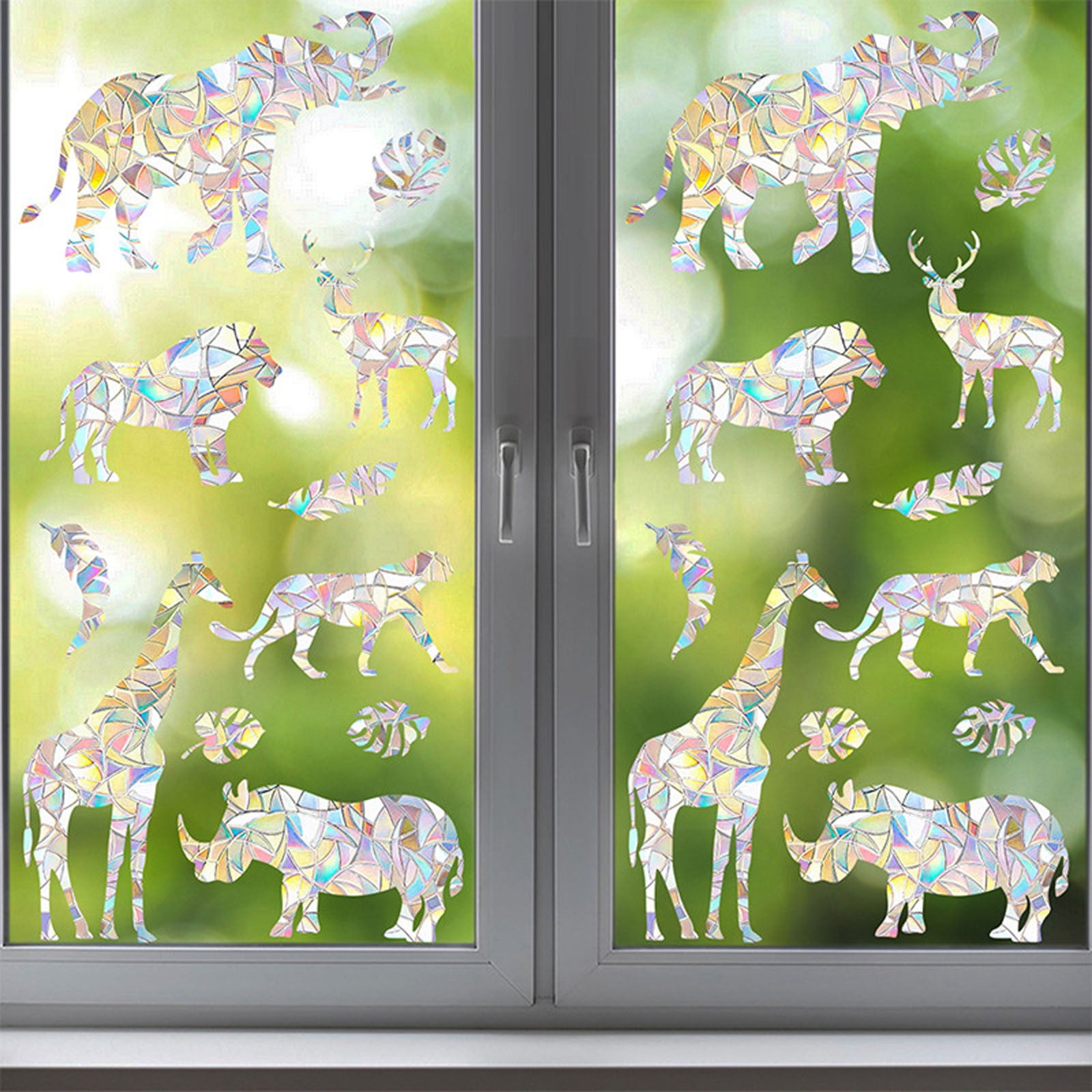Momihoom Colorful Animal Window Sticker, Bedroom Glass Decoration ...