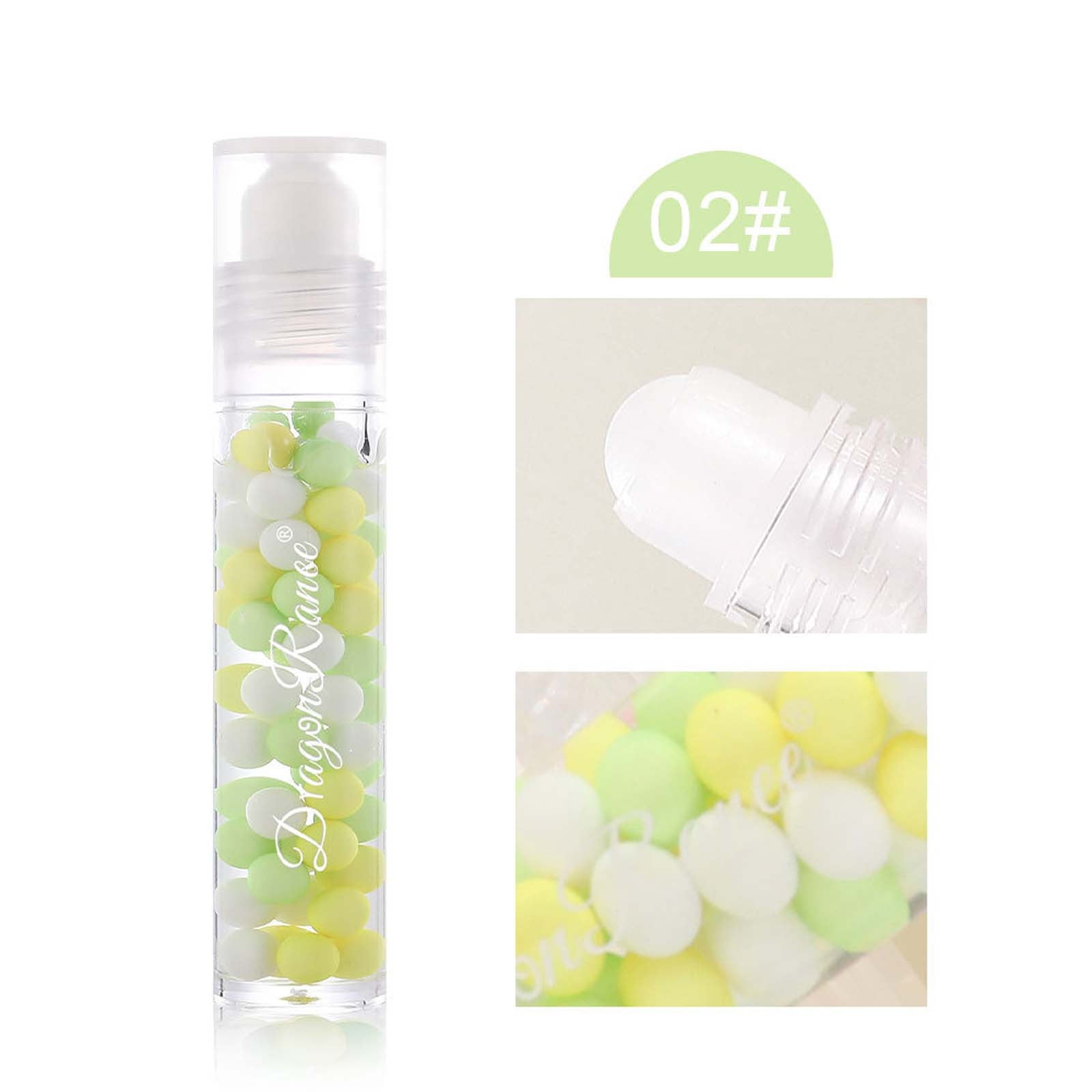 Momihoom Colorful Rolling Bead Lip Glaze Glass Transparent Lip Gloss ...