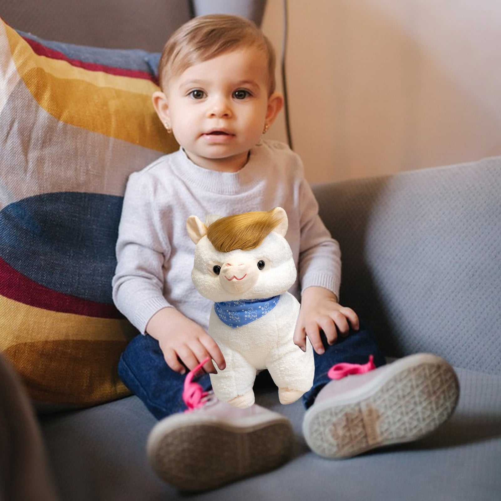 Momihoom Cuddly Big Soft Toys Alpaca Doll Soft Stuffed Animals Cushion ...