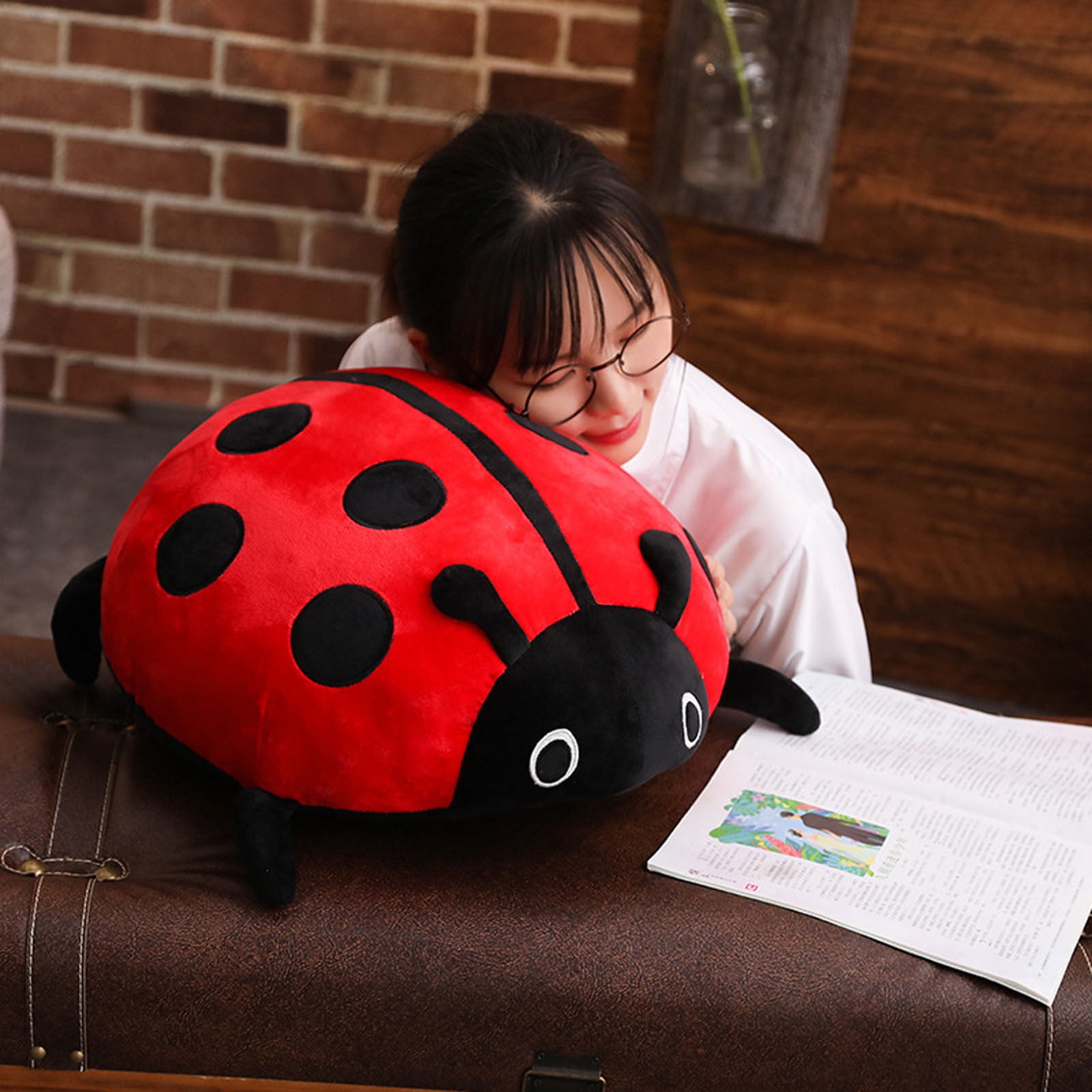 Momihoom Cuddly Ladybug Stuffed Animals Super Soft Insect Ladybird ...