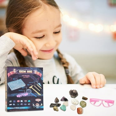 DoDoMagxanadu Gemstone Dig Kit, 16 Real Gems Mining Set, STEM Science ...