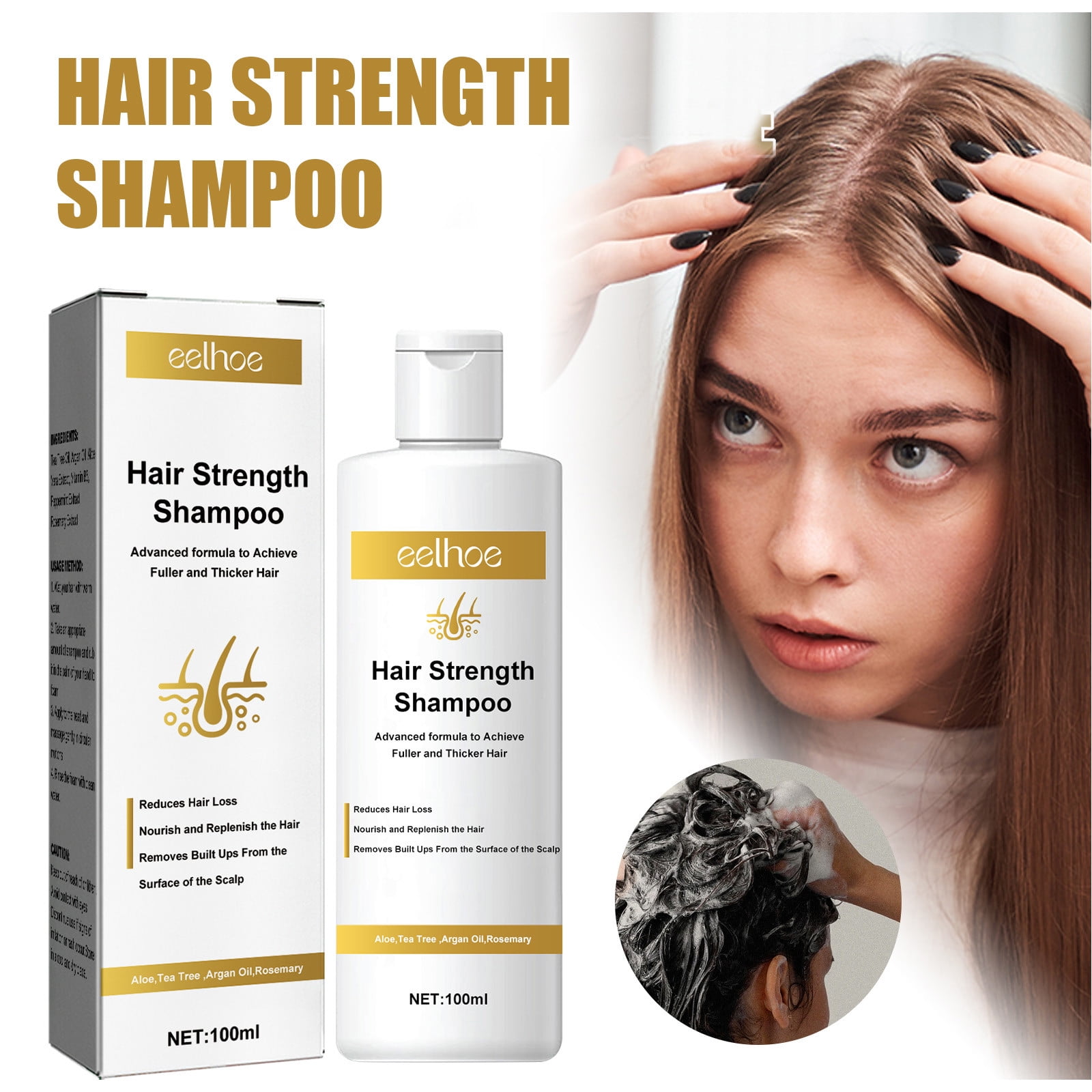 Momihoom Dense Hair Shampoo For Hair Cleaning, Scalp Massage To Prevent ...