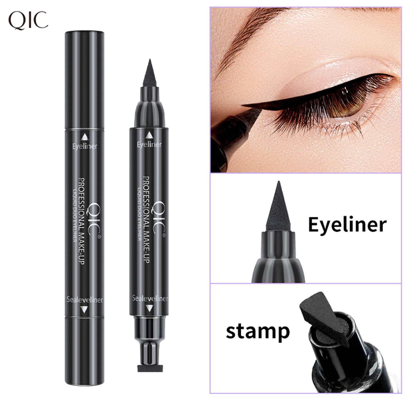 Momihoom Double-head Liquid Stamp Eyeliner, Face Triangle Stamps Makeup ...