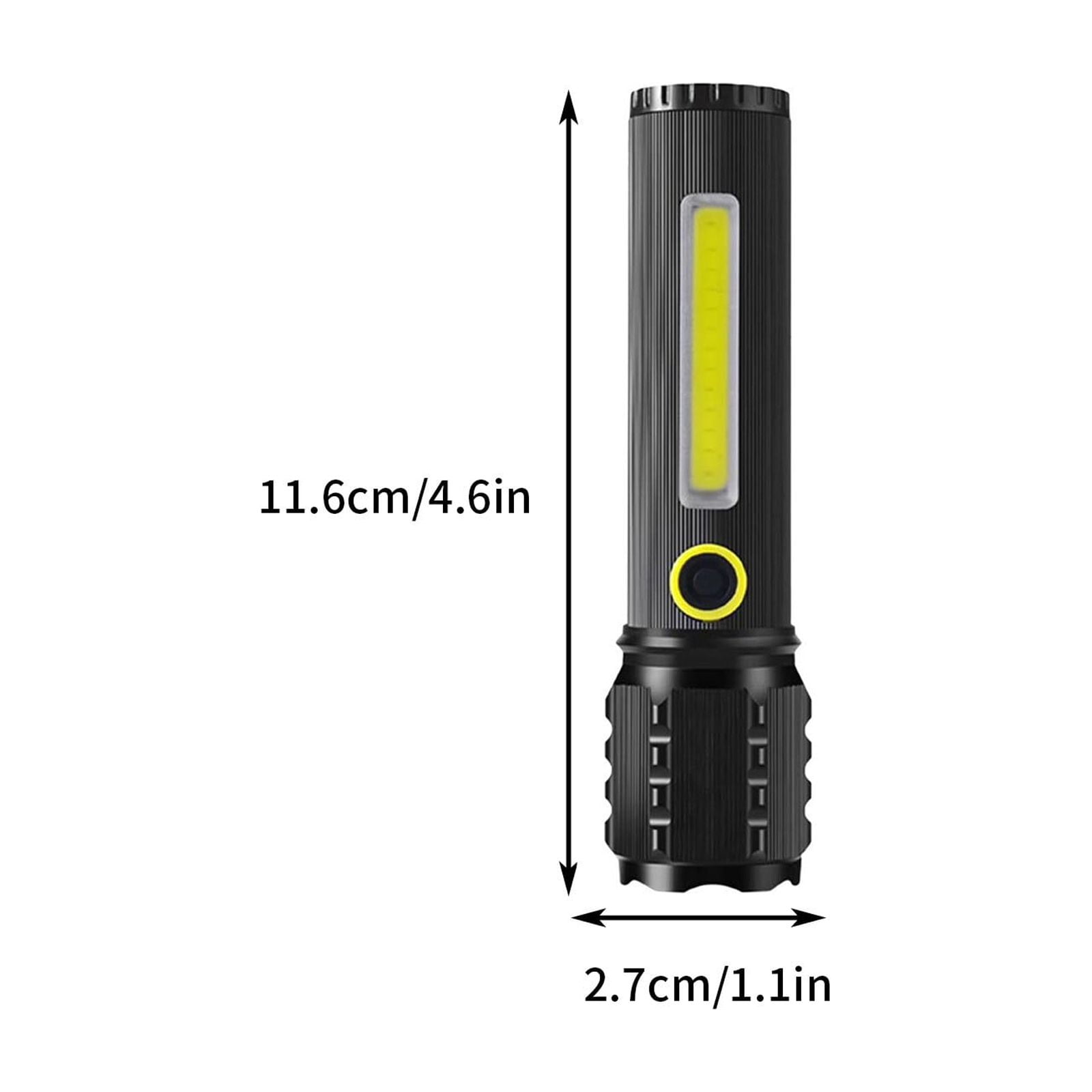 Momihoom Dual LED Tactical Flashlight with Side Work Light, High Lumens ...