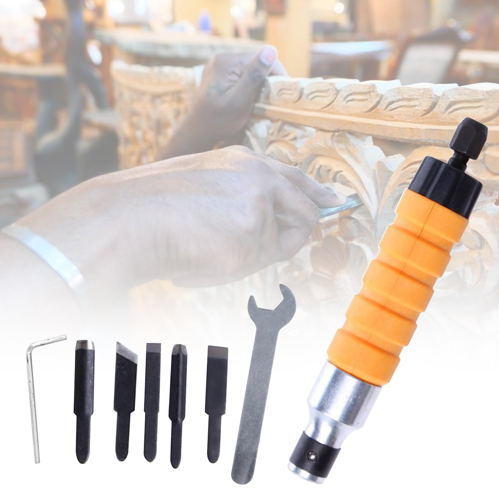 Momihoom Electric Furniture Woodworking Root Carving Knife Tool Handle ...