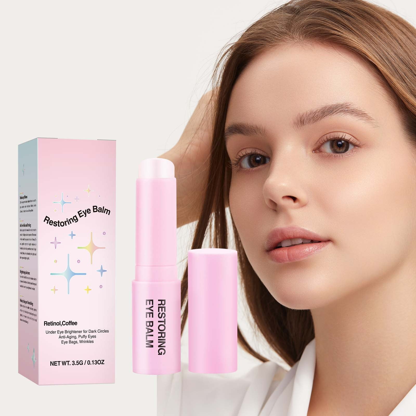 Momihoom Under Eye Brightener Balm Stick, Restoring Eye Balm Stick for ...