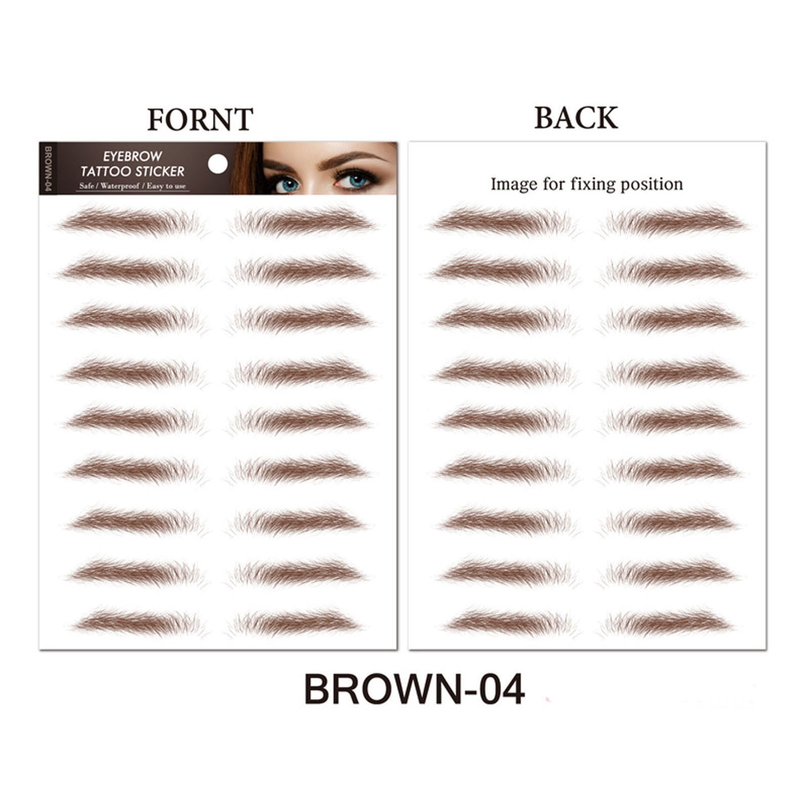 Momihoom Eyebrow Tattoo Stickers, Waterproof Eyebrow Transfers Stickers ...