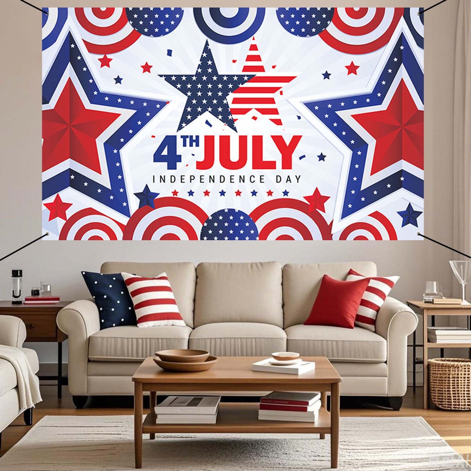 Momihoom Fabric Independence Day Photo Backdrop 4th of July Party ...