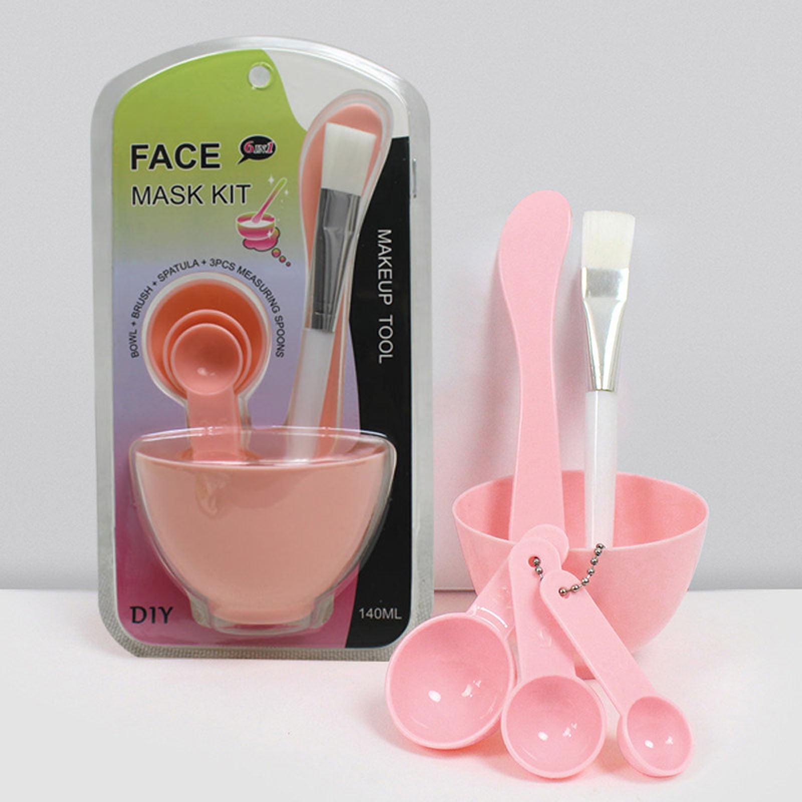 Momihoom Face Mask Mixing Bowl Set Plastic 6 in 1 Facemask Mixing Tools ...
