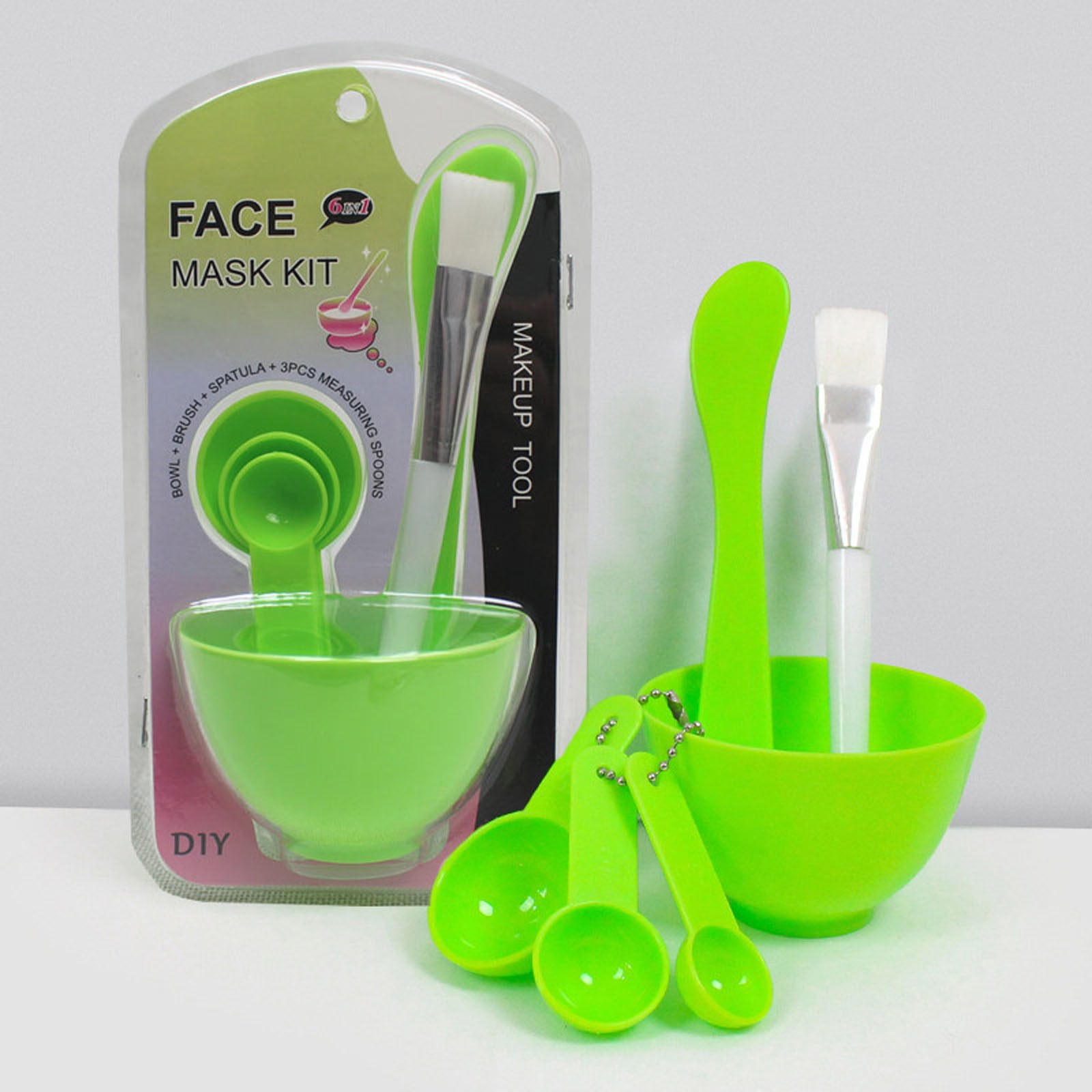 Momihoom Face Mask Mixing Bowl Set Plastic 6 in 1 Facemask Mixing Tools ...