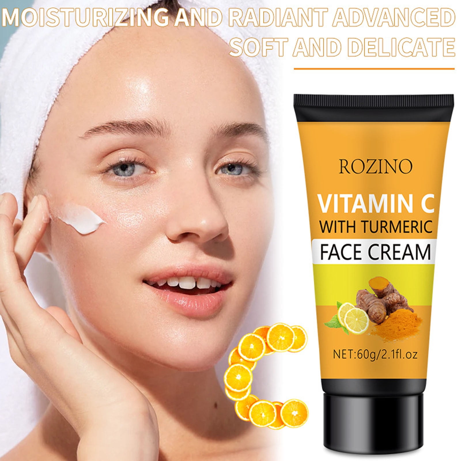 Momihoom Face Moisturizer - Turmeric Face Cream with Vitamin C, Long ...