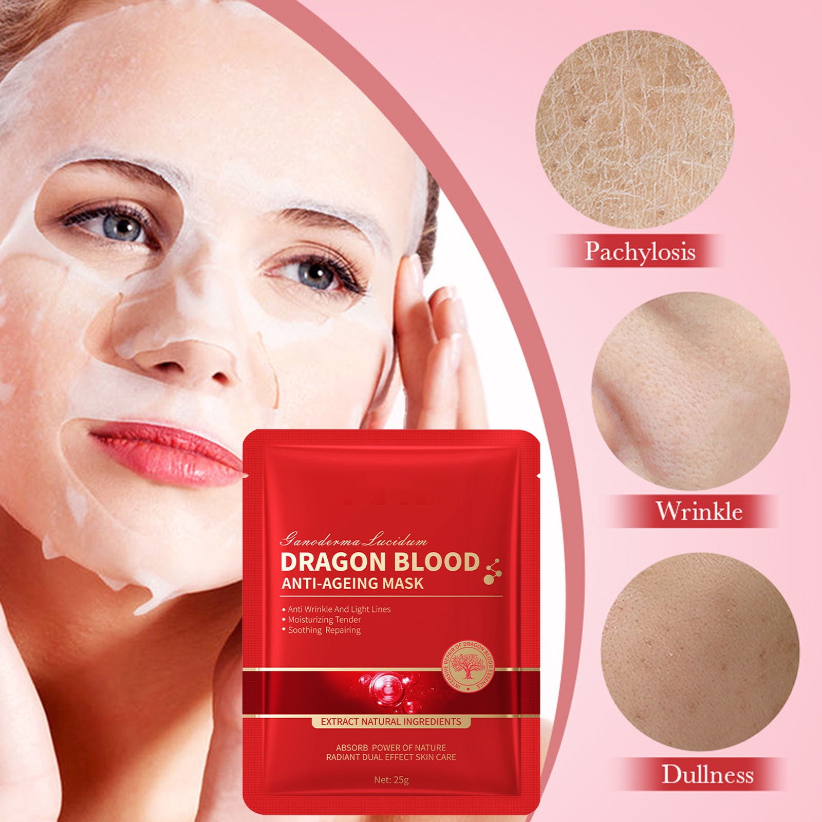Momihoom Ganoderma Lucidum Moisturizing Facial Masks,Deep Nourishing ...