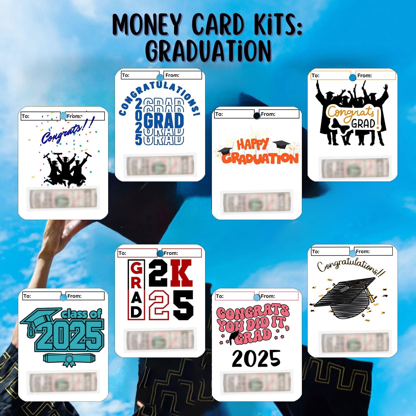 Momihoom Graduation Wallet Card & Gift Card Holder Set - Unisex Bundle ...