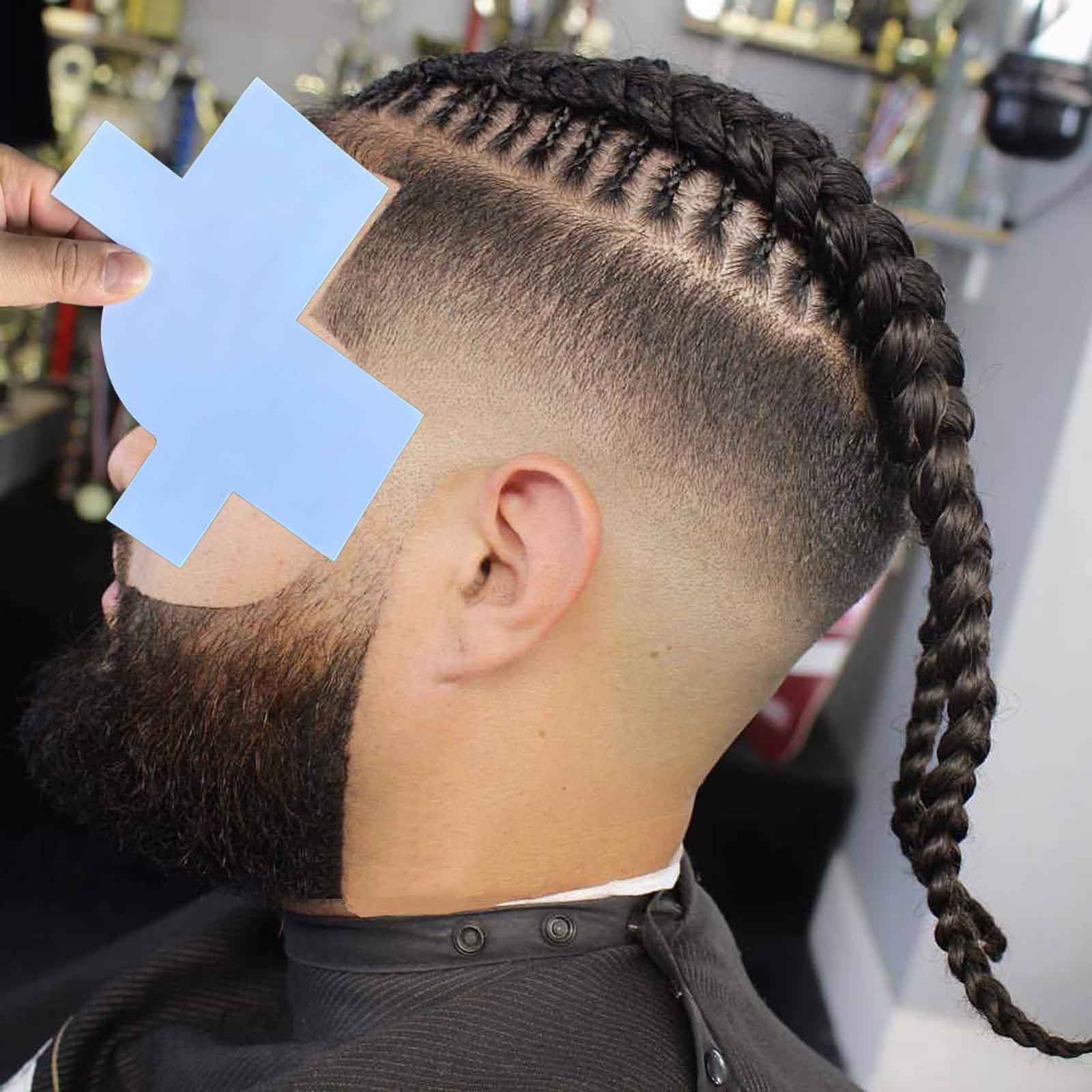Momihoom Hairline Baffle Hairline Design Card Airbrush Blocker Barber ...