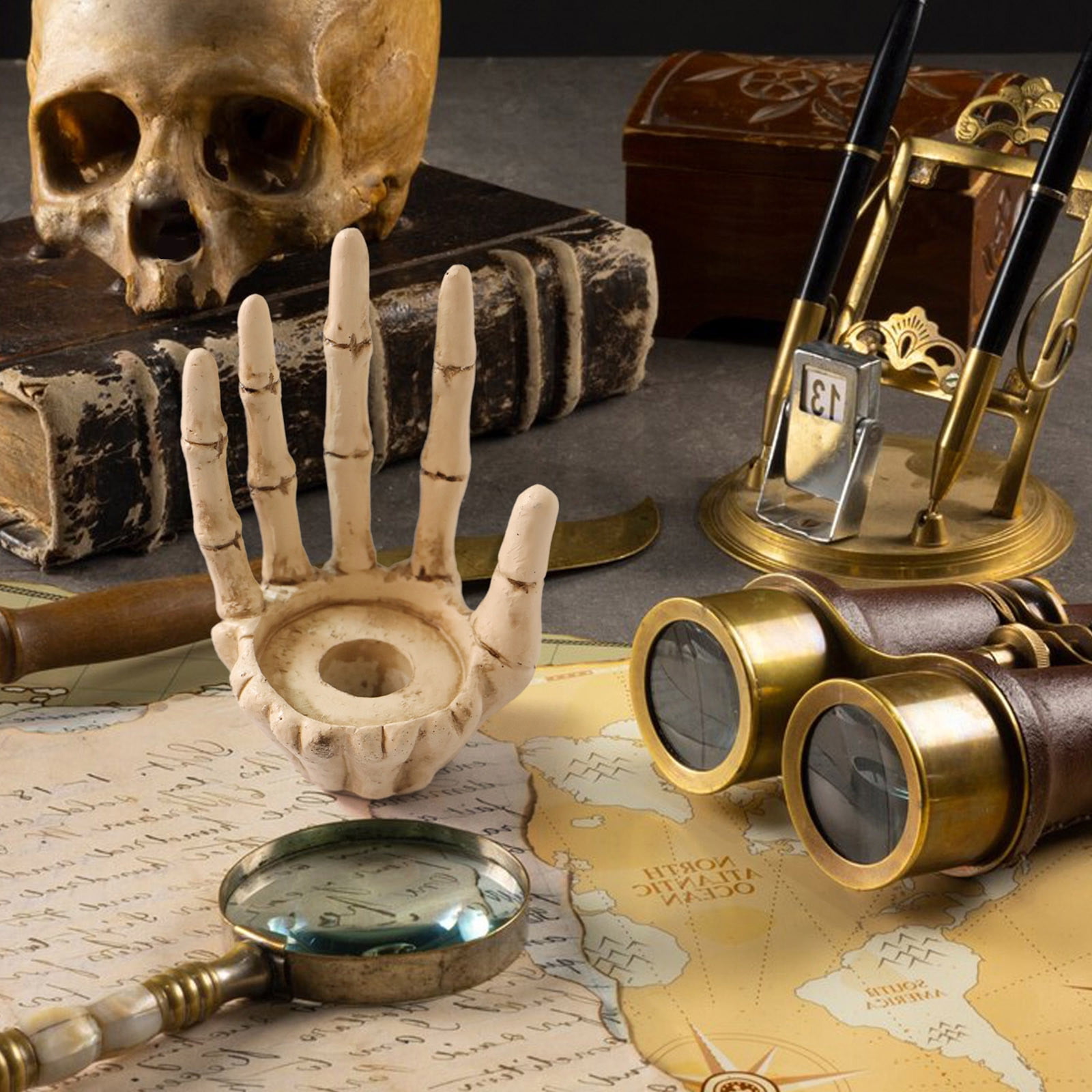 Momihoom Halloween Skeleton Hand Candlestick, Witch Hand Candle Holder ...