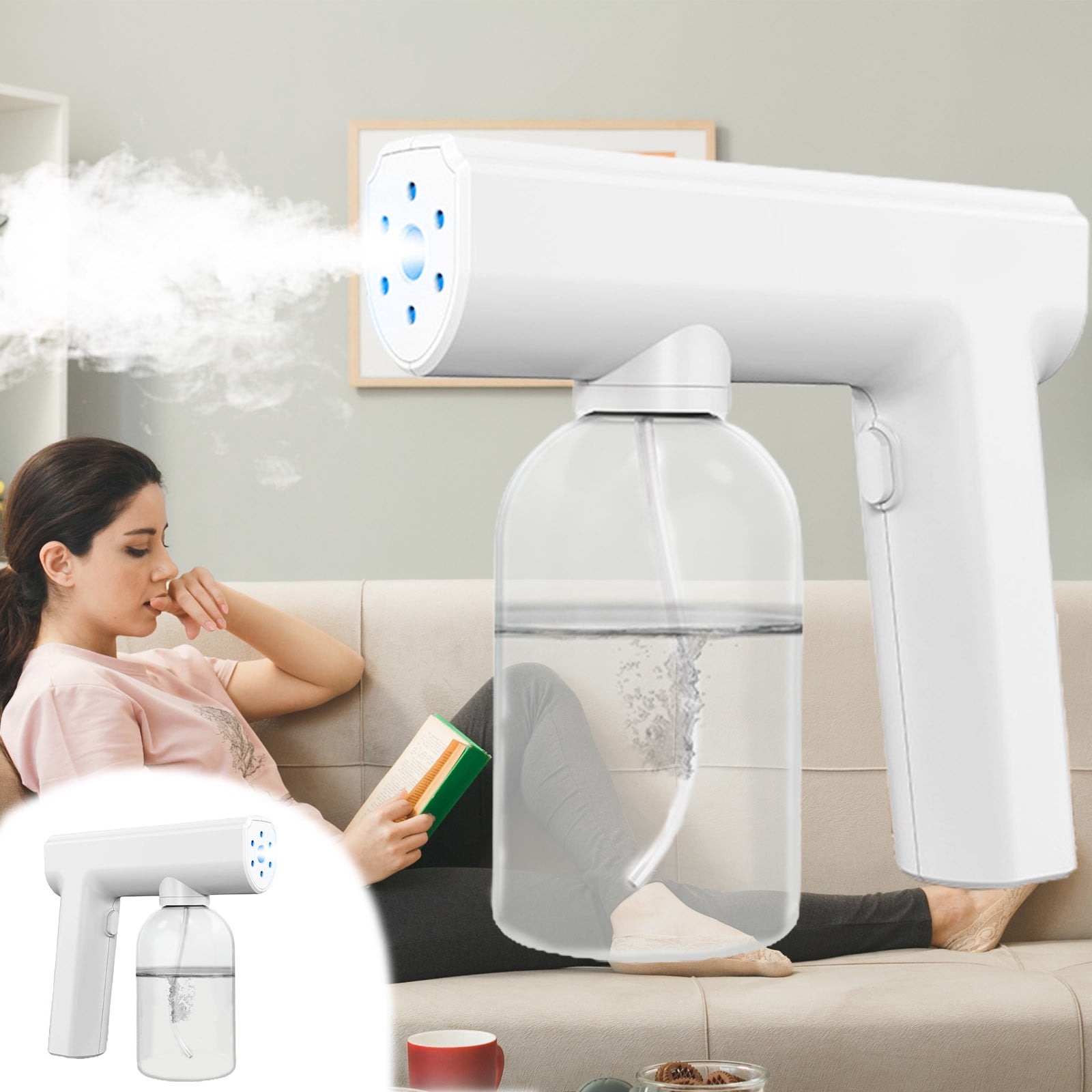 Momihoom Handheld Mist Sterilizer Blue Light Sterilizer Wireless Spray ...