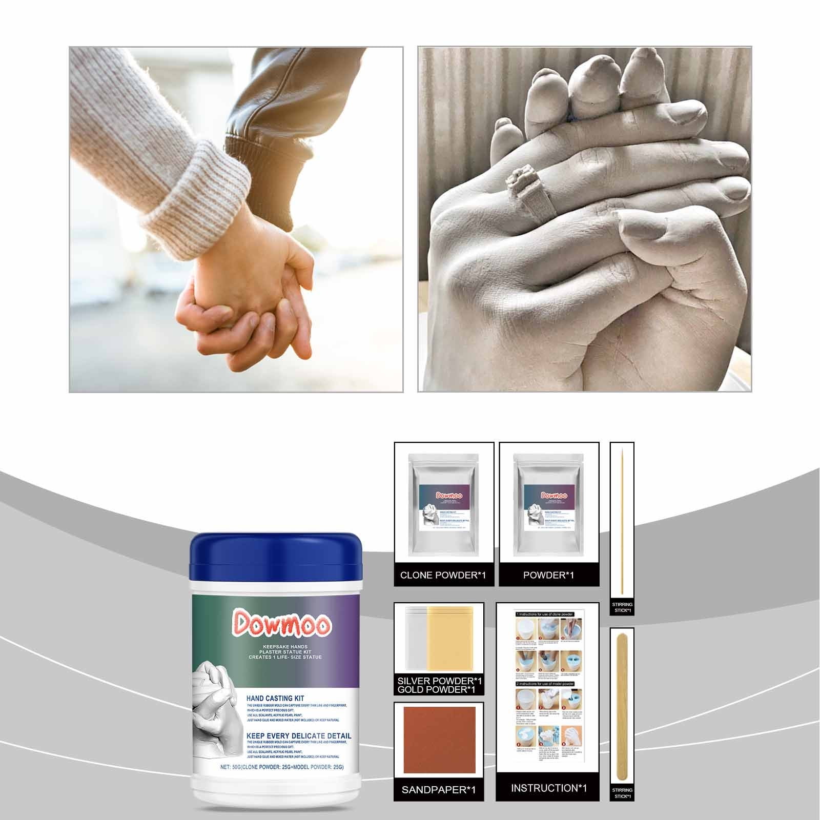 Momihoom Hands Casting Kit, DIY Plaster Statue Molding Kit & Hand ...