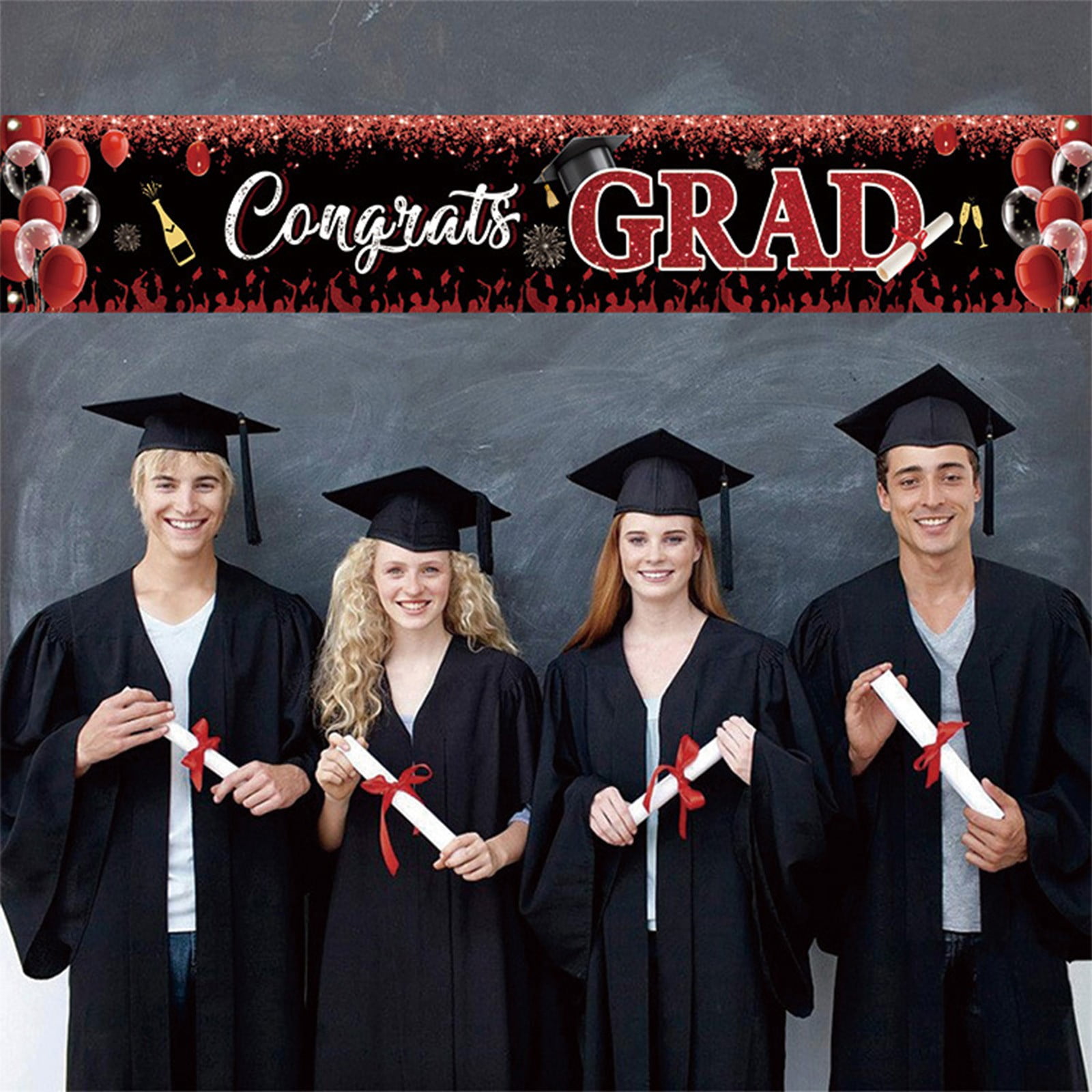 Momihoom Horizontal Graduation Banner Congrats Grad Banner for Grad ...