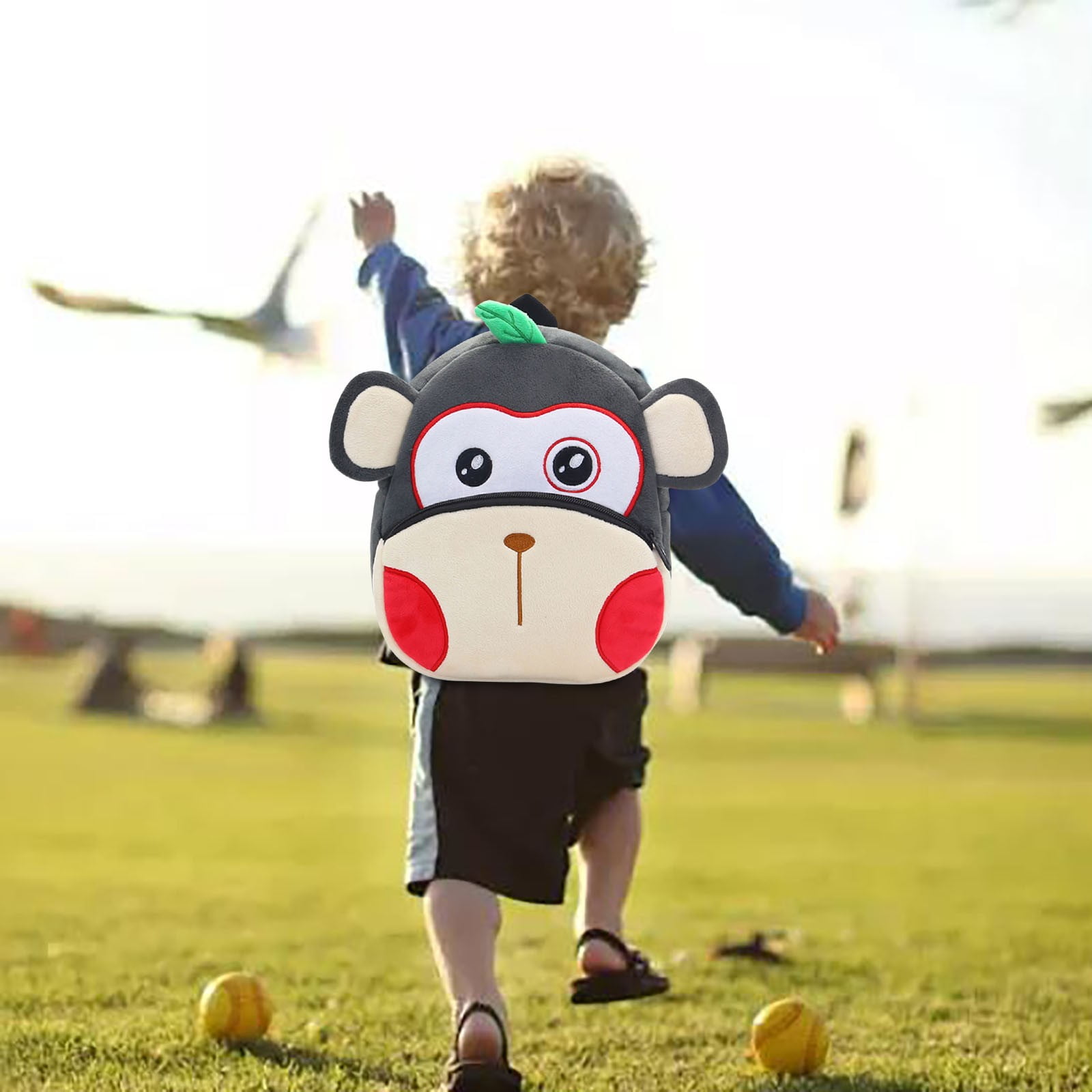 Momihoom Kawaii Plush Toddler Backpack Cute Mini Furry Backpack Kids ...