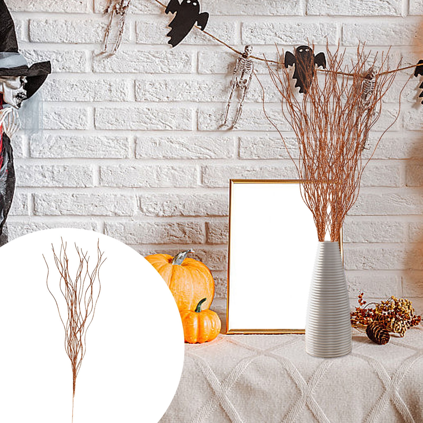 Momihoom Lifelike Curly Willow Branches Decorative Dried Artificial ...