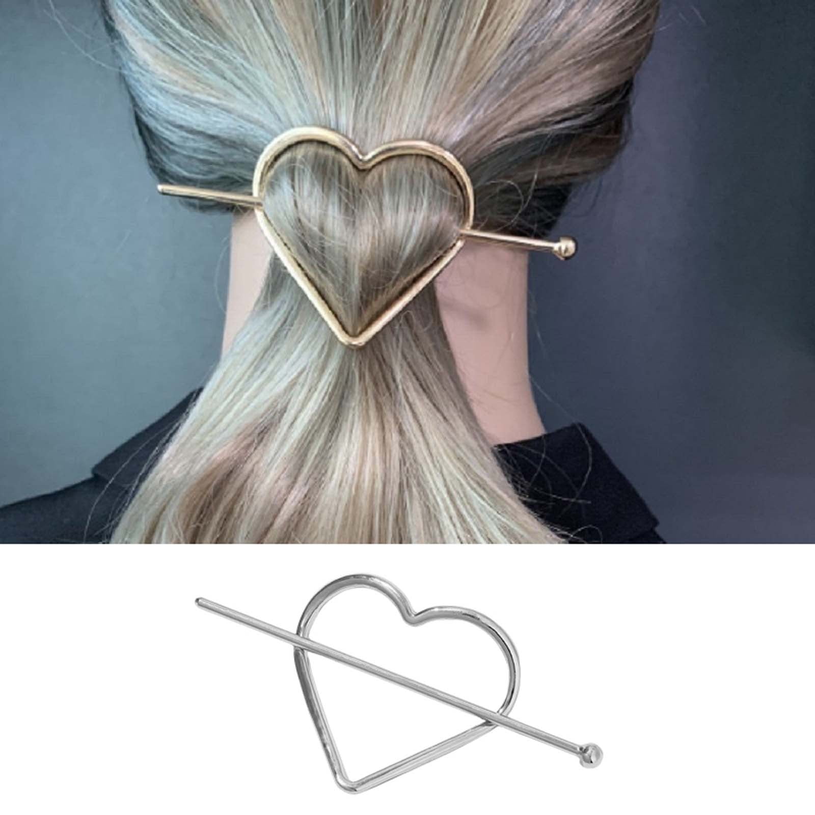 Momihoom Love Heart Hair Slide Clip Large Heart Hair Clip Vintage Hair ...