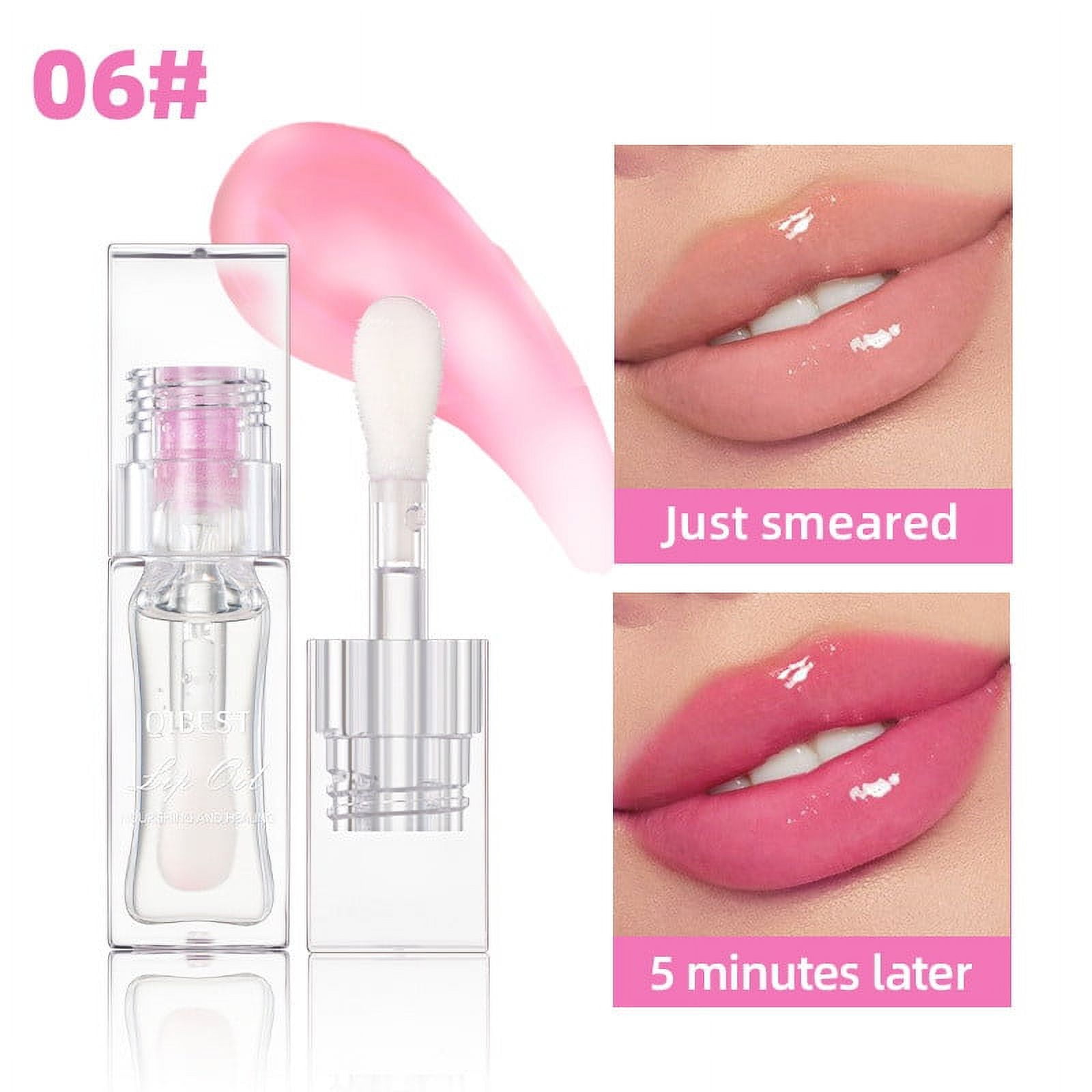 Momihoom Magic Color Changing Lip Oil, Moisturizing Lip Glow Oil, Plumping Shimmer Big Brush ...