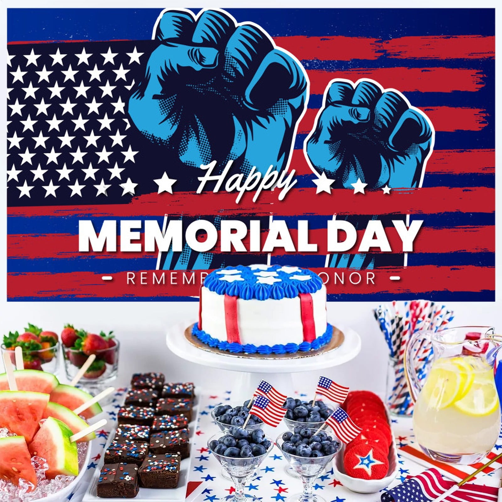 Momihoom Memorial Day Backdrop Photography 4th of July Patriotic Fourth ...