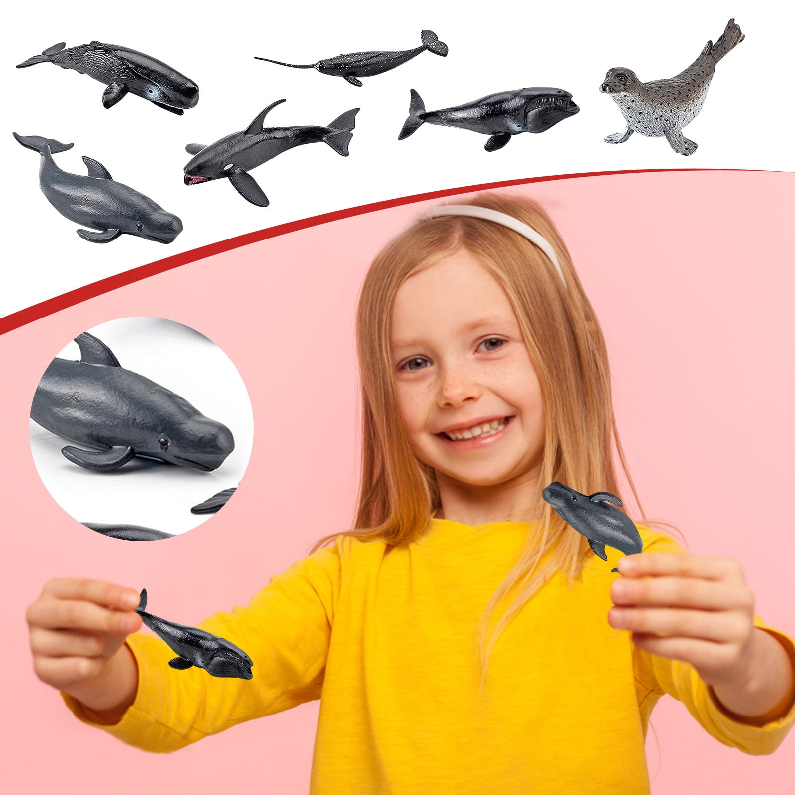 Momihoom Mini Sea Creature Ocean Animal Figures Toy - Plastic Small ...