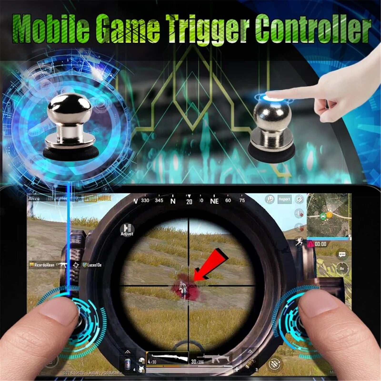 Momihoom Mobile Game Triggers Controller 1 Pair - Walmart.com