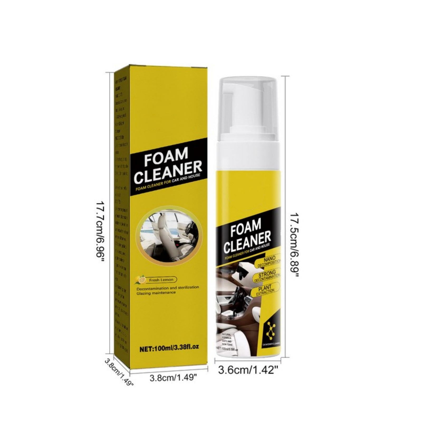 Momihoom Nano-Technology Car and Home Foam Cleaner, Multi-Surface Stain ...
