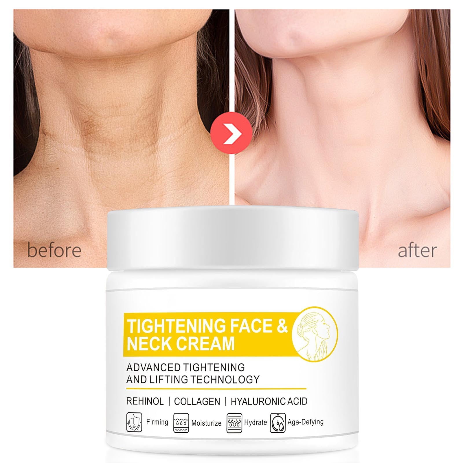 Momihoom Neck Tightening Cream, Neck Cream, Anti Wrinkle Face Cream for ...