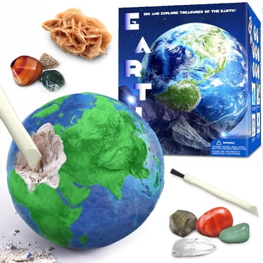 DoDoMagxanadu Gemstone Dig Kit, 16 Real Gems Mining Set, STEM Science ...