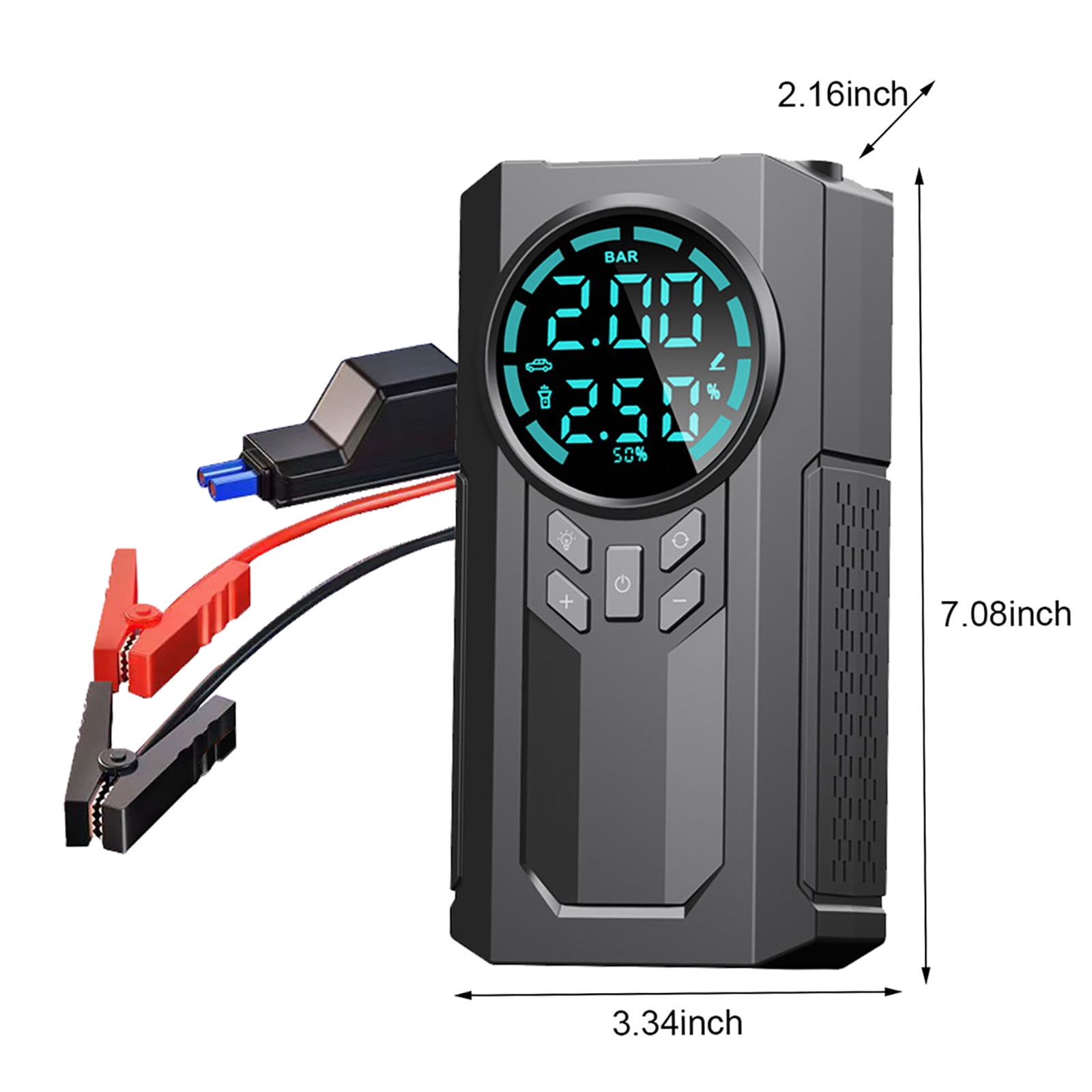 Momihoom Portable 3-in-1 Car Jump Starter, Air Compressor, and Power ...