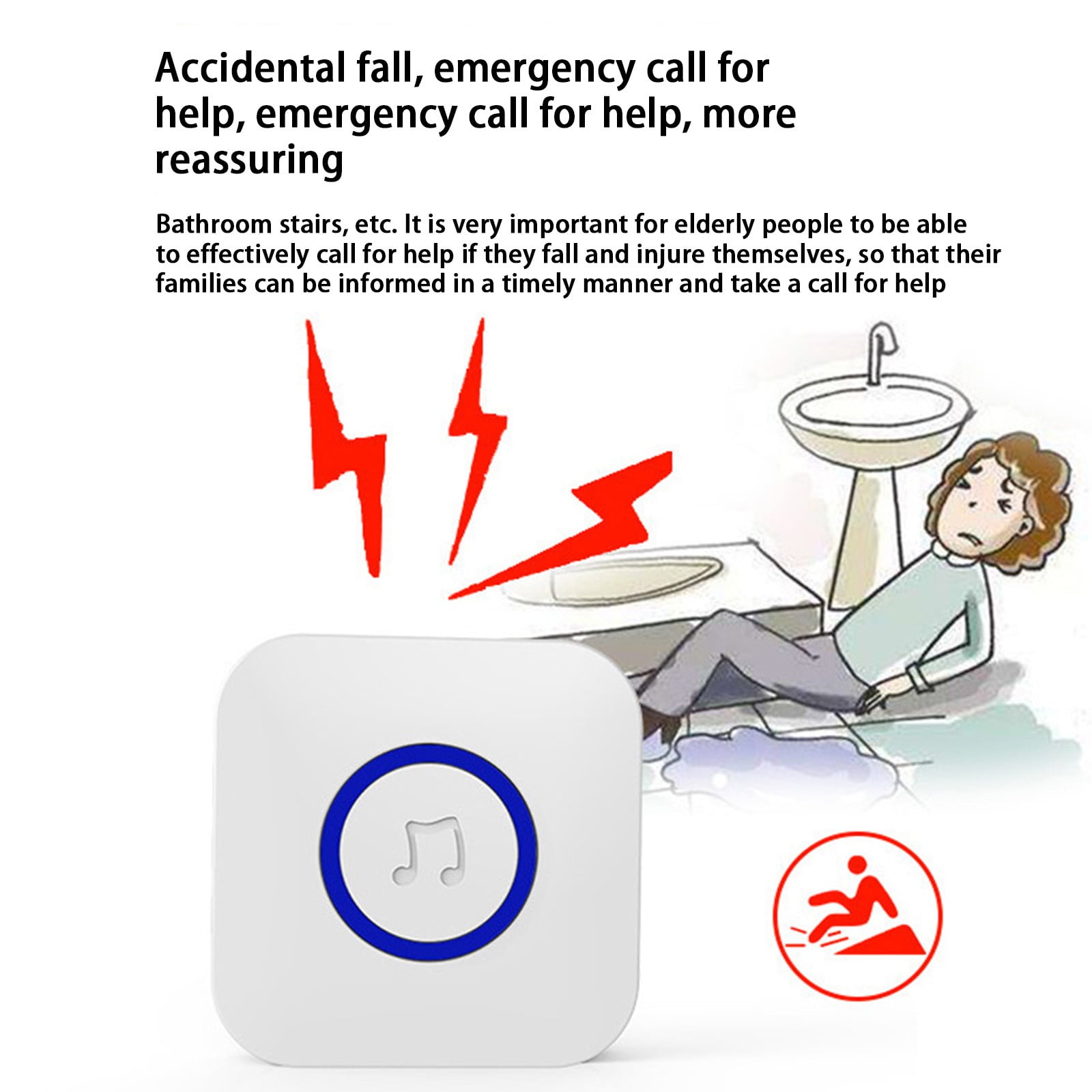 Momihoom Portable Long Range Wireless Emergency Call Button and Pager ...