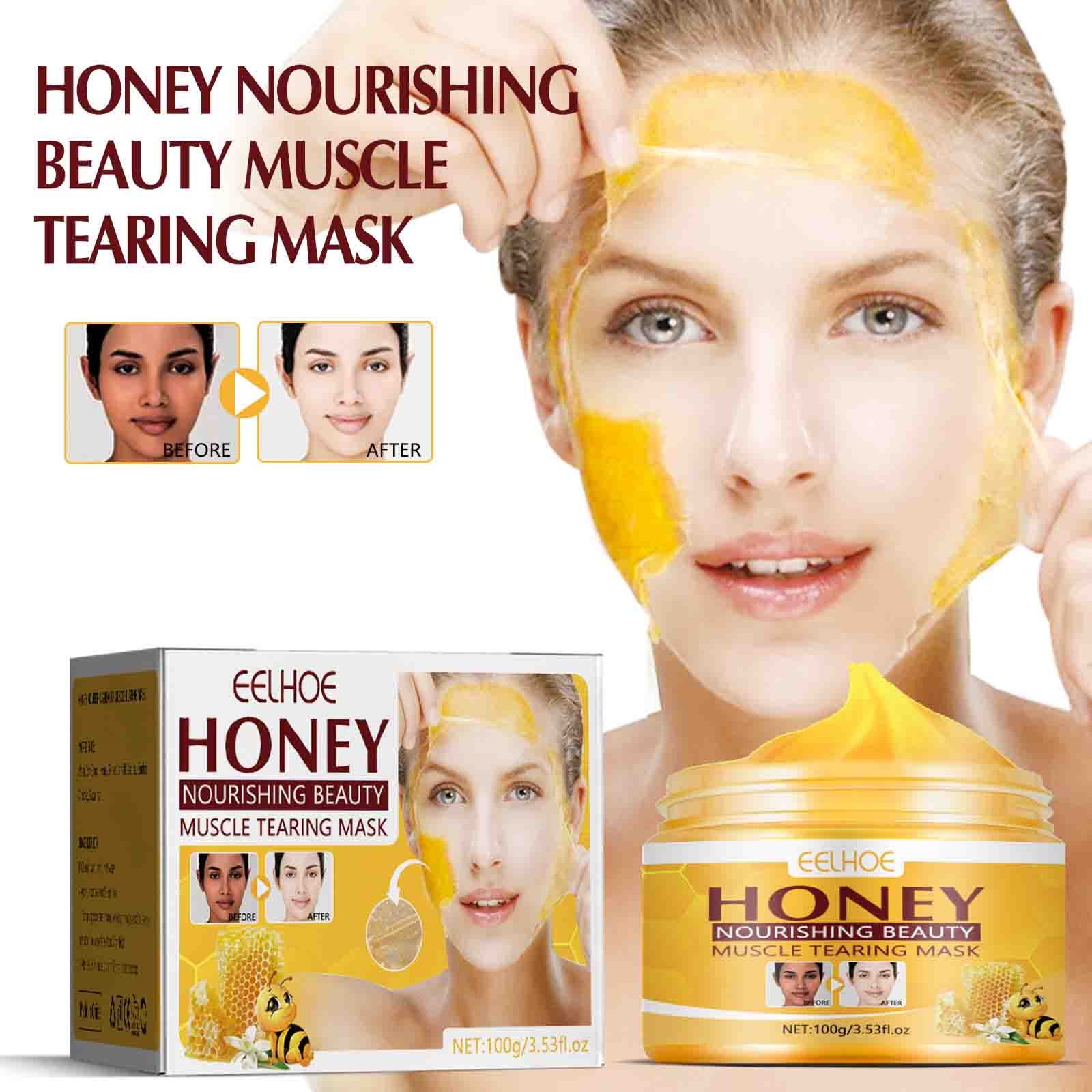 Momihoom Rejuvenating Honey Tear Off Mask Peel Mask,Honey Nourishing ...