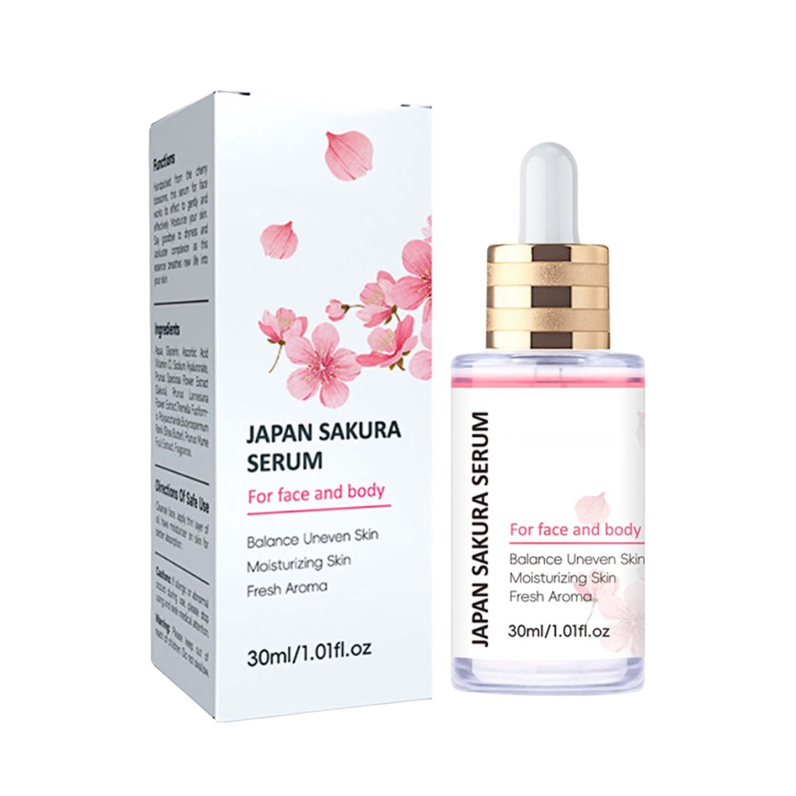 Momihoom Sakura Face Fluid Essence Moisturizing Skin Shining Cherry Blossom Hyaluronic Acid ...