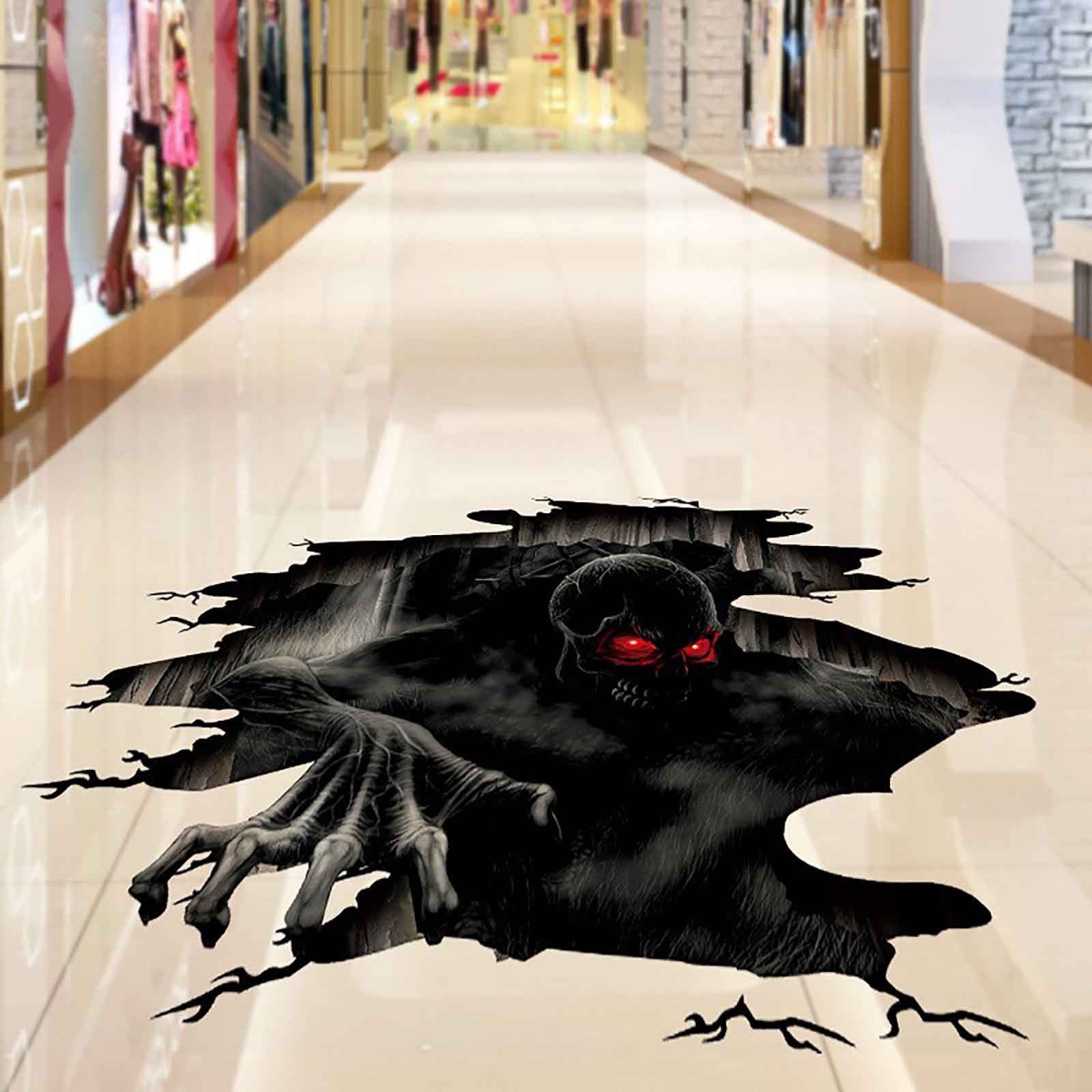 Momihoom Scary Halloween Demon Floor Decal, 3D Spooky Abyss Sticker ...