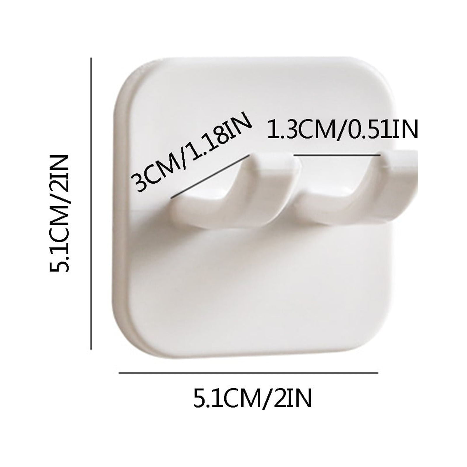Momihoom Self-Adhesive Double Hooks, No-Drill Wall Organizer for Plugs ...