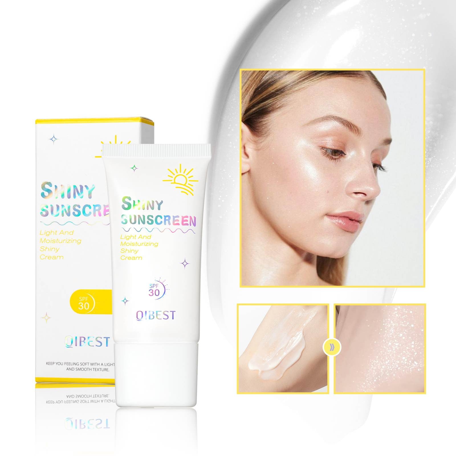 Momihoom Shiny Sunscreen,light And Moisturizing Shiny Cream - Walmart.com