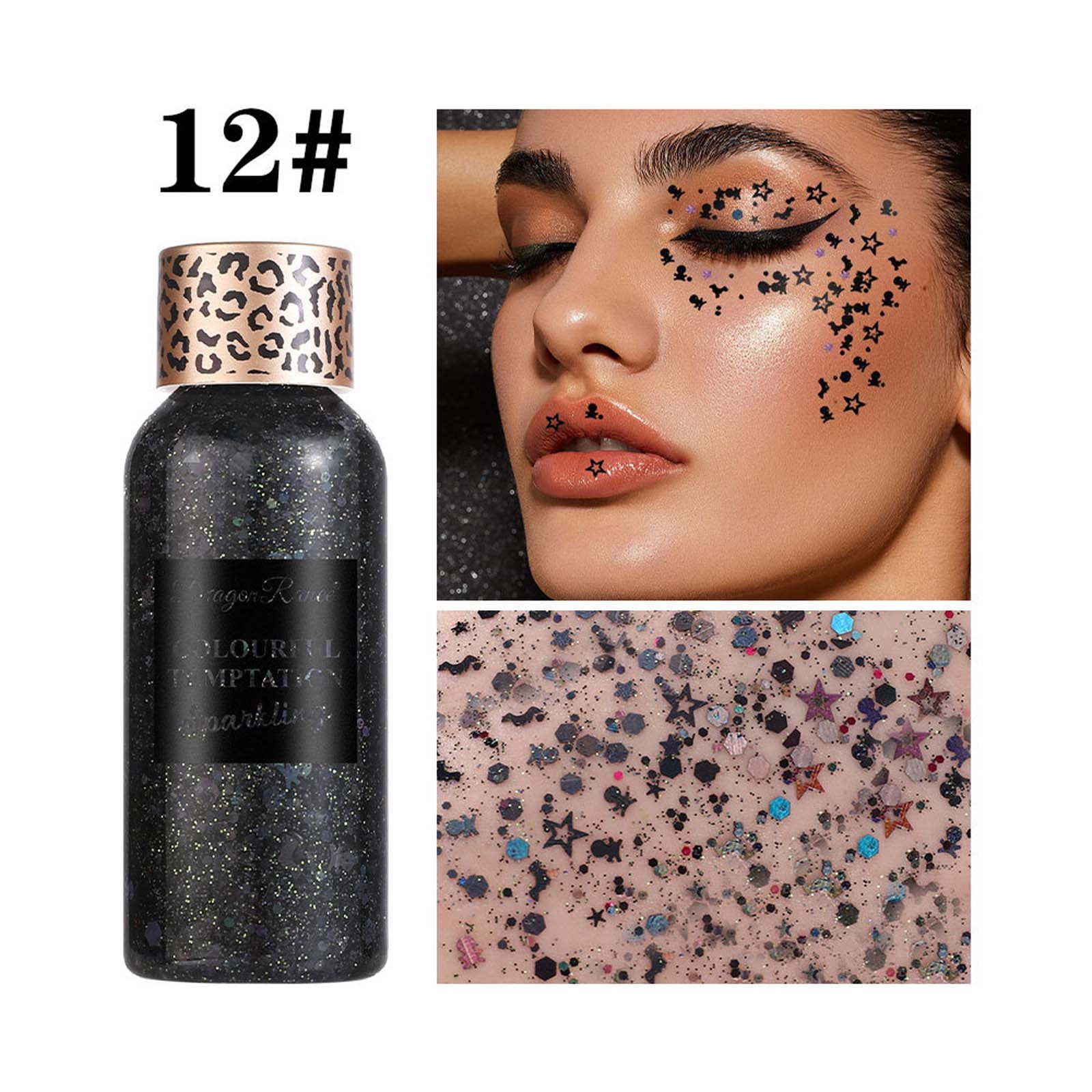 Momihoom Single Glitter Sparkle Eyeshadow Palette Glitter Glue Gel ...