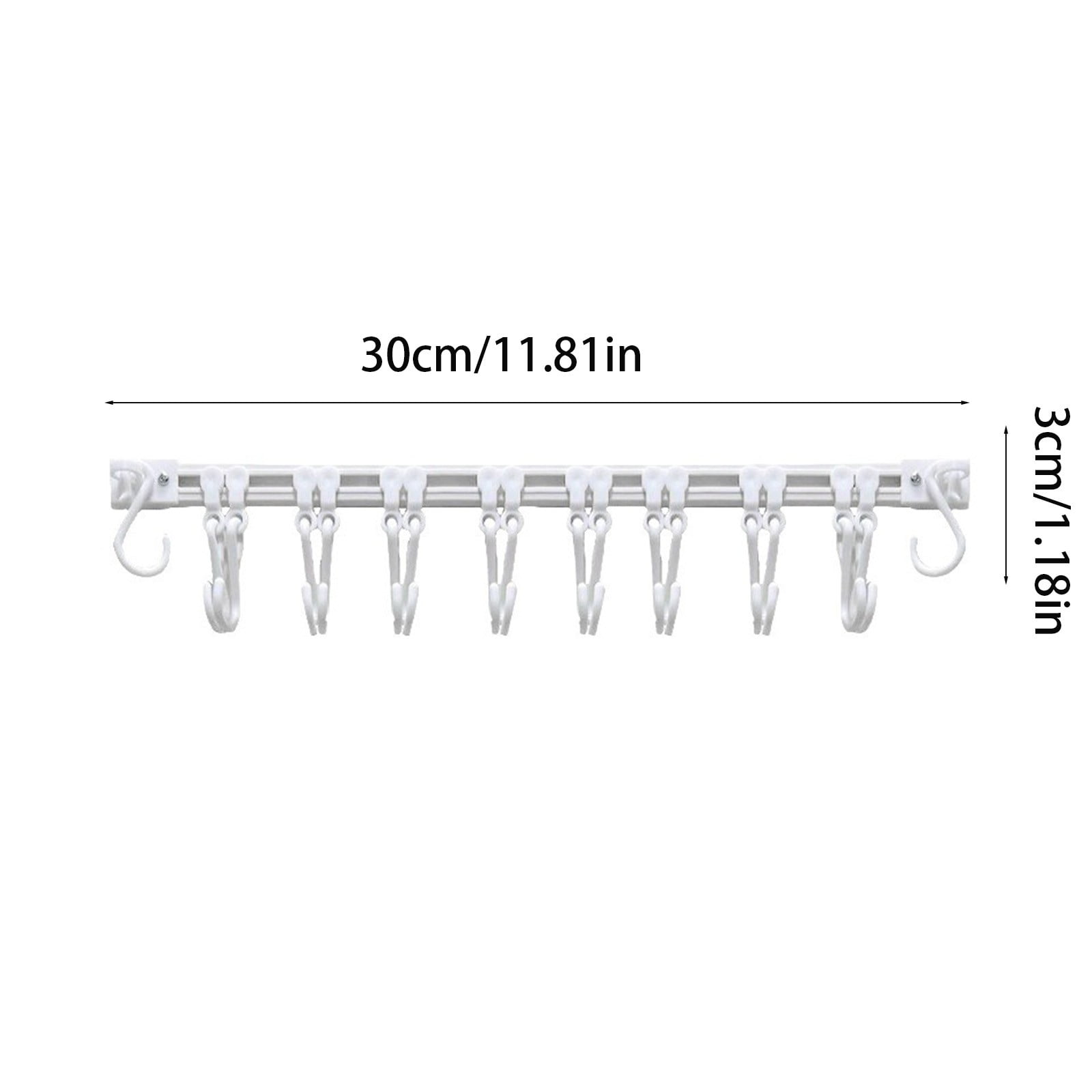 Momihoom Slide Hooks Behind Door, Sliding Hook Rack with Multiple Hooks ...
