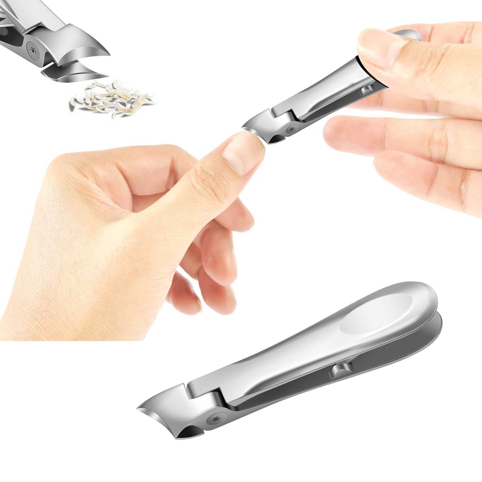 Momihoom Stainless Steel Large Opening Nail Clipper, Anti Splash Nail ...