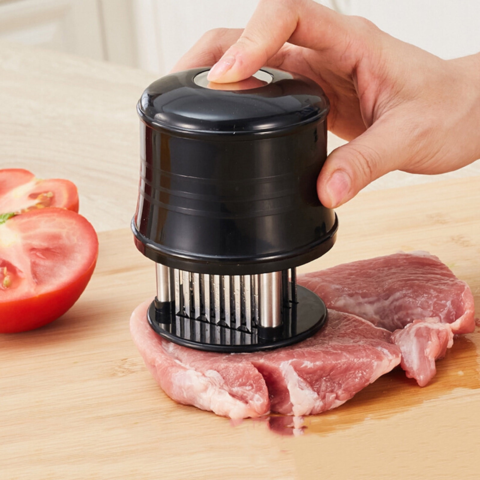 Momihoom Stainless Steel Round Meat Loosening Needle 56 Needle Steak