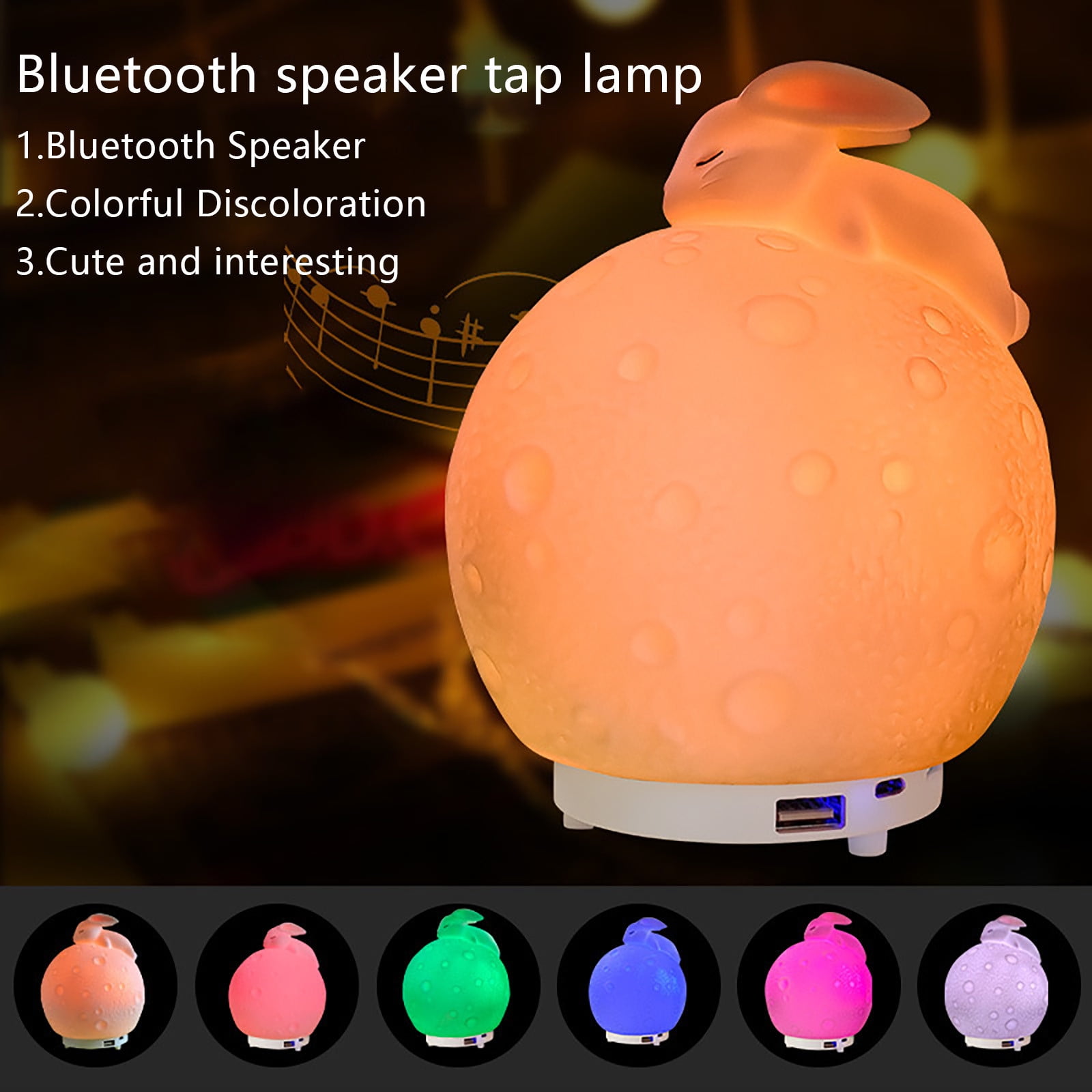 Momihoom Star Cute Rabbit Pat Luminous Bluetooth Speaker Adjective Gift ...