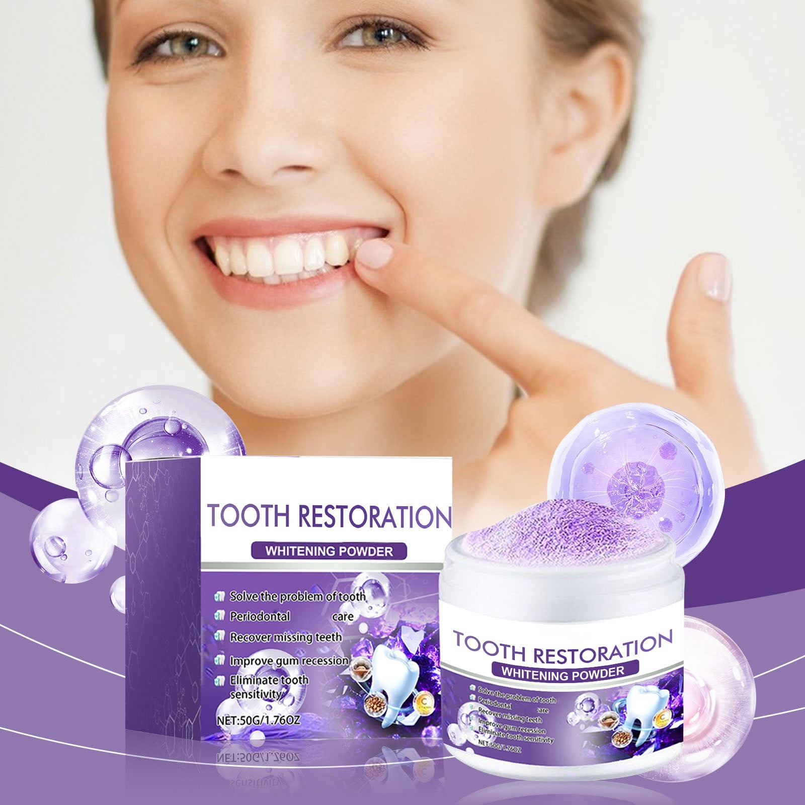 Momihoom Teeth Restoration Mineral Powder, Mineral Tooth Powder ...