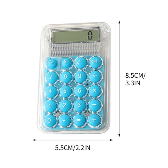 Momihoom Transparent Compact Solar Calculator, Portable Pocket ...