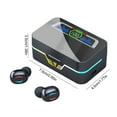 Momihoom True Wireless Earbuds with Digital Display Case, RGB Lighting ...