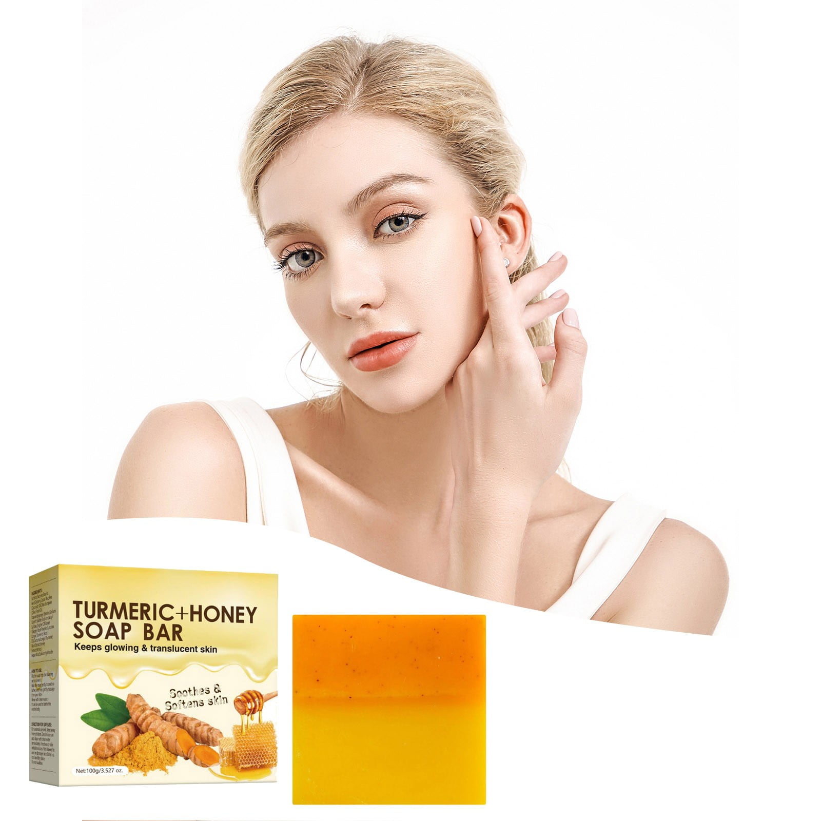 Momihoom Turmeric Soap For Dark Spots, Turmeric Soap Bar With Honey For Face And Body, Gentle ...