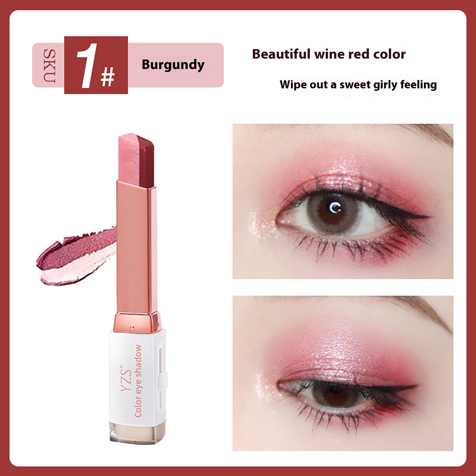 Momihoom Two-Tone Eyeshadow Stick,Eyeshadow Stick,Eye Shadow Stick for ...